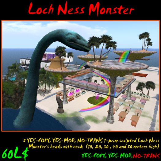 Second Life Marketplace - *BD* Sculpted Loch Ness Monster by Bunnies Designs