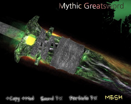 Second Life Marketplace - Mythic Greatsword [Fel Magic]
