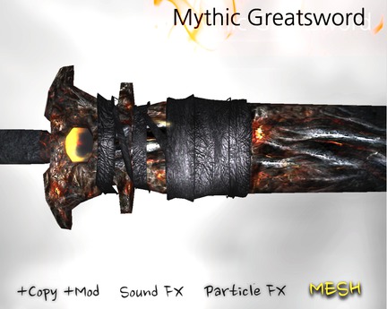 Second Life Marketplace - Mythic Greatsword [Fire Magic]