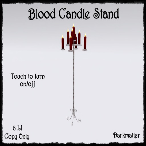 Second Life Marketplace - Blood Candle Stand