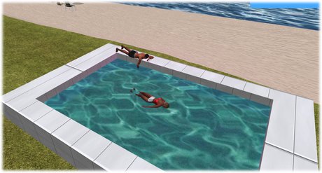 Second Life Marketplace - swimming pool - multi avatar - sits 11 avatars