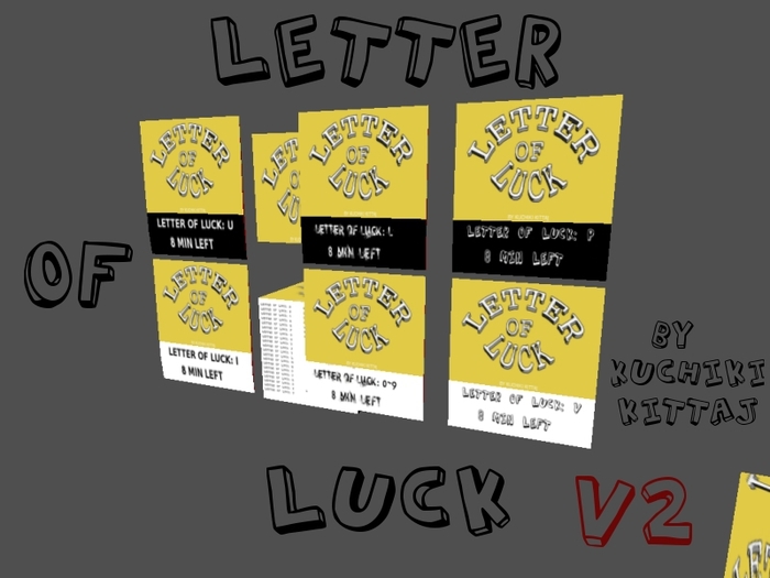 Second Life Marketplace - LETTER OF LUCK V3 (Full perms)