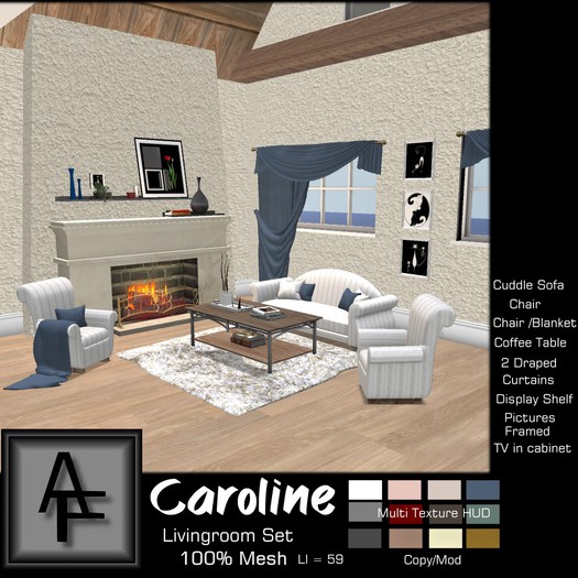 Second Life Marketplace - Living Room set-CAROLINE
