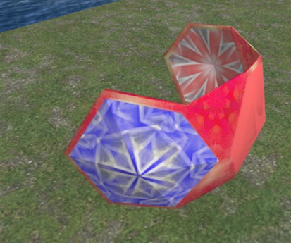 Second Life Marketplace - curved object with 3 hexagonal displays