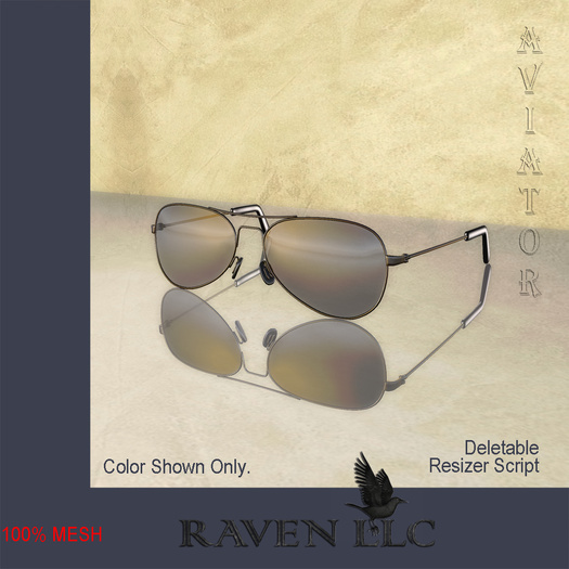 Second Life Marketplace - {RAVEN} LLC - Aviator Sun Glasses