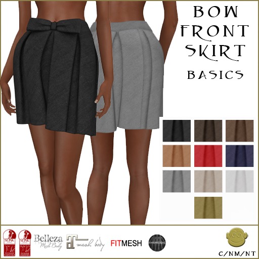 Second Life Marketplace - BM Bow Front Skirt Basics
