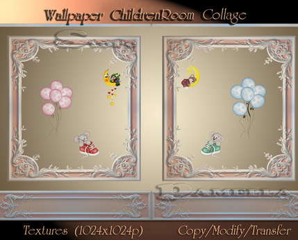 Second Life Marketplace - Wallpaper ChildrenRoom Collage