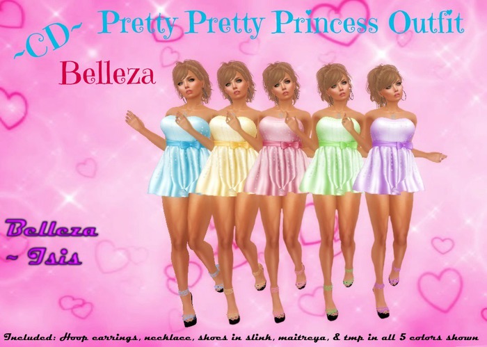 Second Life Marketplace - ~CD~ Pretty Pretty Princess Outfit Belleza Isis