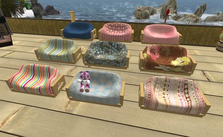 Second Life Marketplace - Tiny Couch (Cloth Textures) For Tiny Avatars