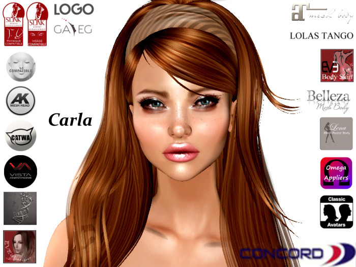 Second Life Marketplace - :::CONCORD::: CARLA Head / Body Applier (Creme)
