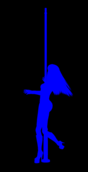Second Life Marketplace - Sanna Shadow Pole Dancer WalkAround White Pole Alpha SET MP