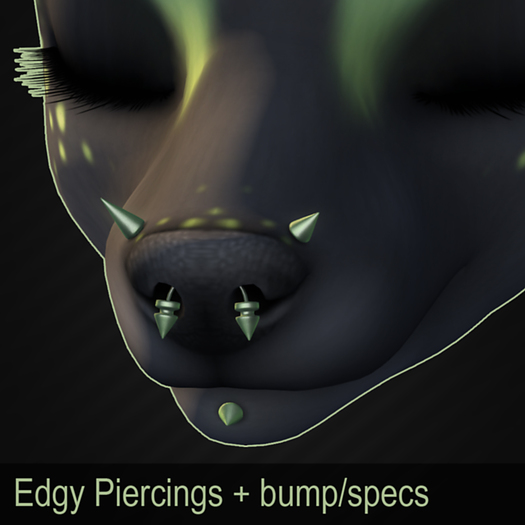 Second Life Marketplace - {S} Edgy Piercings [MINT]