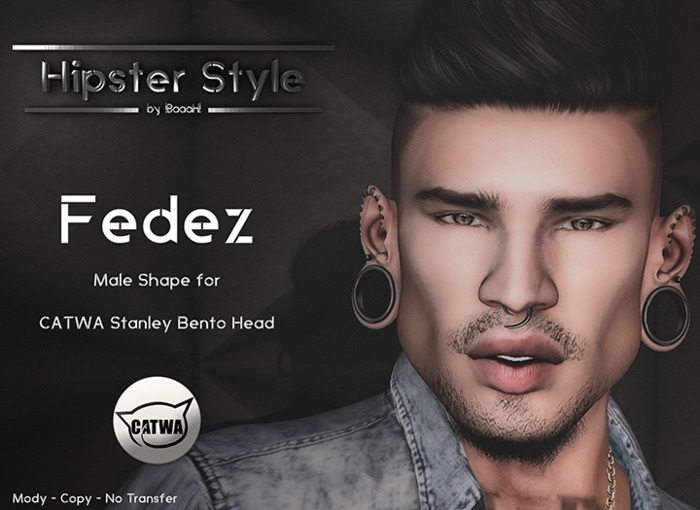 Second Life Marketplace - [Hipster Style] Fedez Male Shape for CATWA ...
