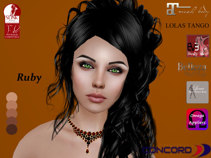 Second Life Marketplace - ::CONCORD:: Ruby Skins and MOD Shape DEMO ...