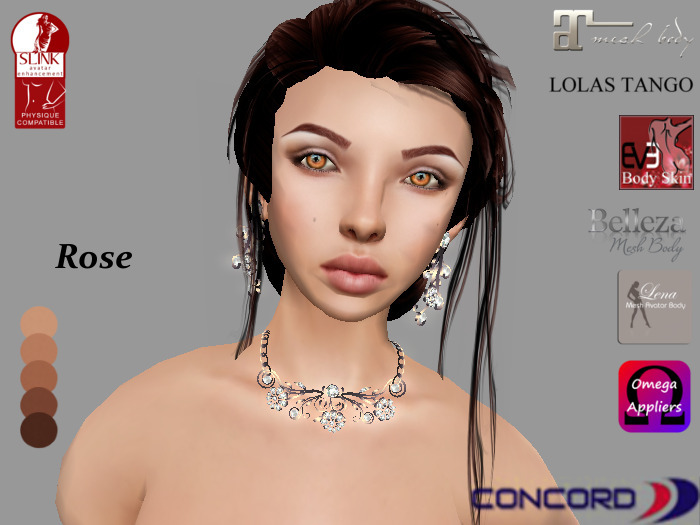 Second Life Marketplace - ::CONCORD:: Rose Skins and MOD Shape (5 tones ...