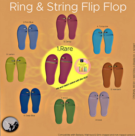 Second Life Marketplace - *PC* Ring & Strings Flip flop Candy