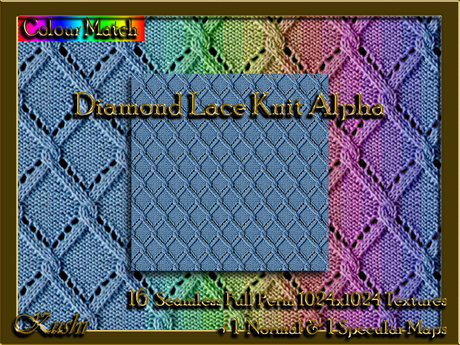 Second Life Marketplace - Diamond Lace Knit Alpha Textures