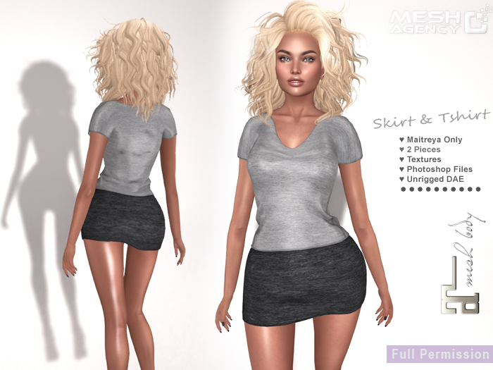 Second Life Marketplace - ::MA:: Mini Skirt Outfit - Maitreya - DEMO