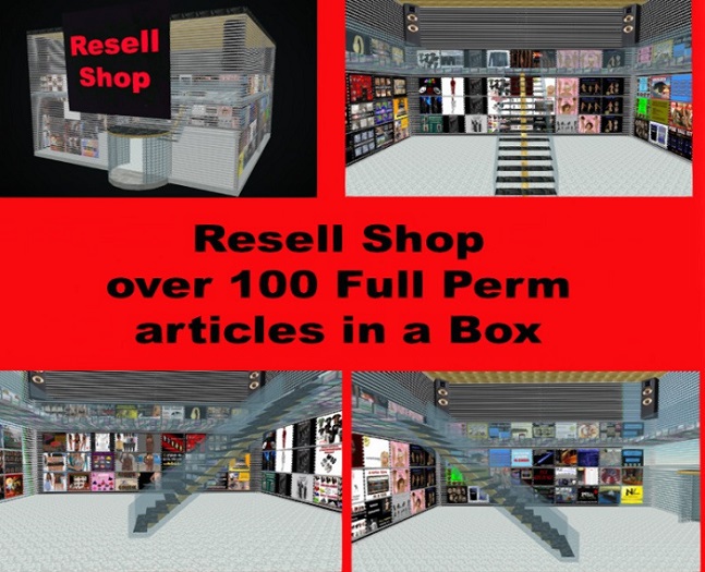 Second Life Marketplace - Resell Shop over 100 Full Perm articles in a Box