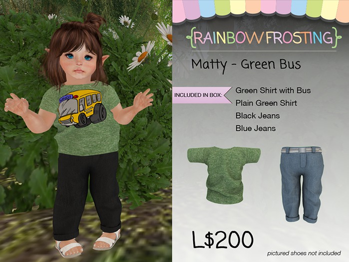 Second Life Marketplace - {RF} Matty Green Bus1 Set -TD BABY (boxed)