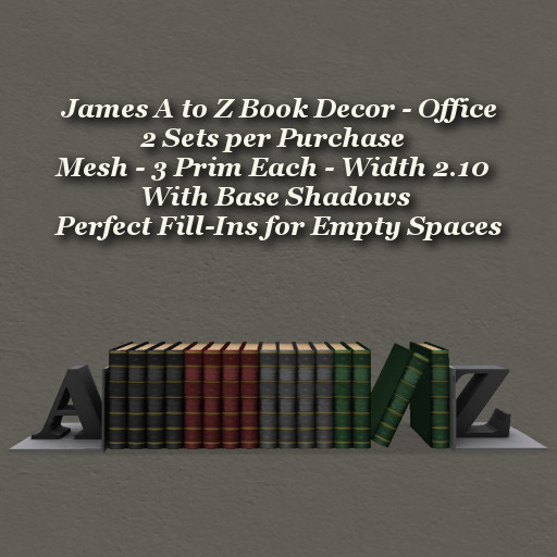 Second Life Marketplace - James A to Z Book Decor Office