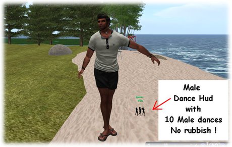 Second Life Marketplace - male and unisex dance hud - 10 dances