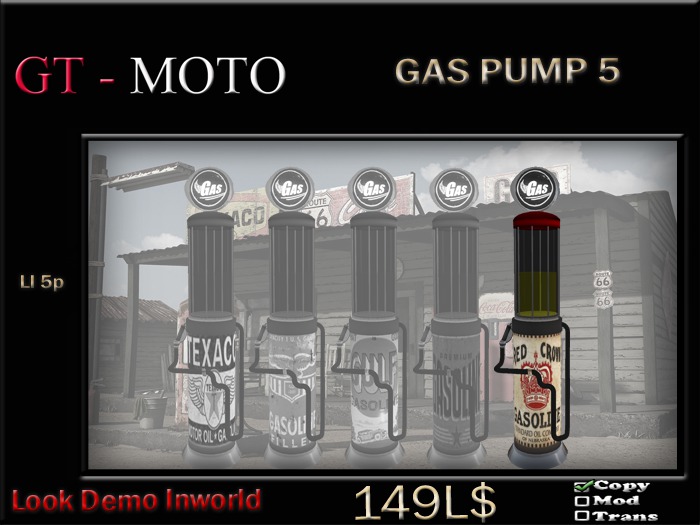 Second Life Marketplace - GT - MOTO Gas Pump 5