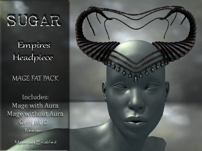 Second Life Marketplace - :-:SUGAR:-: Empires Headpiece - {Mage} with ...