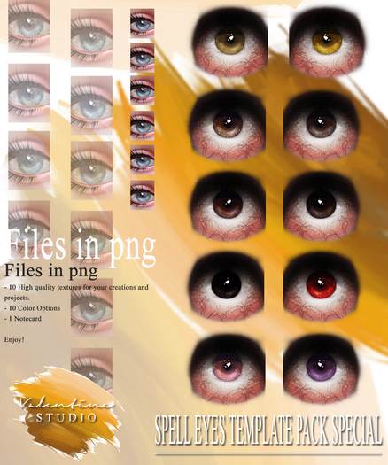 Second Life Marketplace - - STUDIO VALENTINE - Spell Eyes Template ...