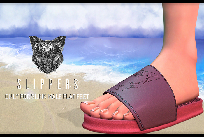 Second Life Marketplace - Feral - Slippers Fatpack - Slink Physique Male