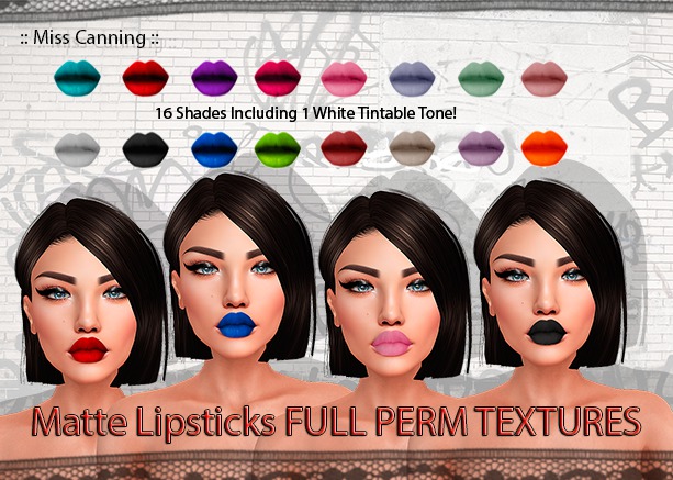 Second Life Marketplace - :: Miss Canning :: [ Matte Lips ] FULL PERM ...