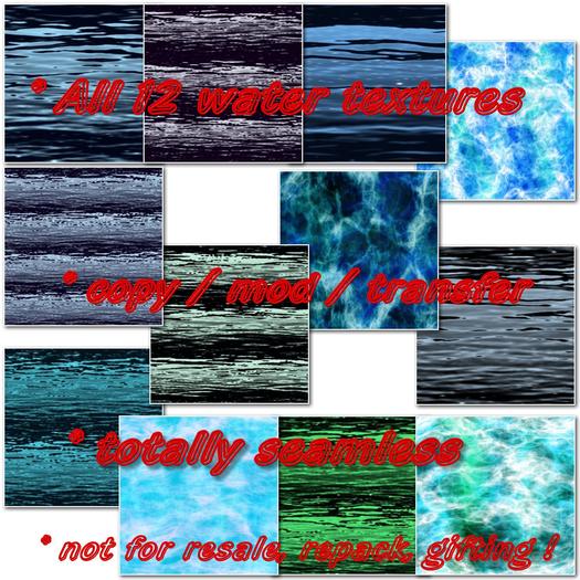 Second Life Marketplace - 12 Water / Wasser / Eau / Agua / Acqua ...