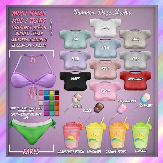 Second Life Marketplace - [ abrasive ] Summer Daze Candy Pop - Fudge