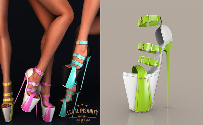 Second Life Marketplace - Legal Insanity - Candy green heels