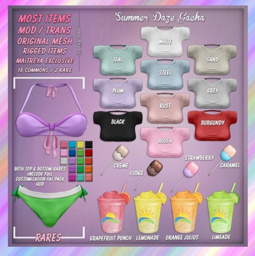 Second Life Marketplace - [ abrasive ] Summer Daze Candy Pop - Caramel