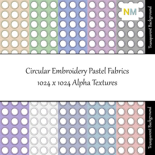 Second Life Marketplace - Circular Embroidery Alpha Transparent Fabric ...