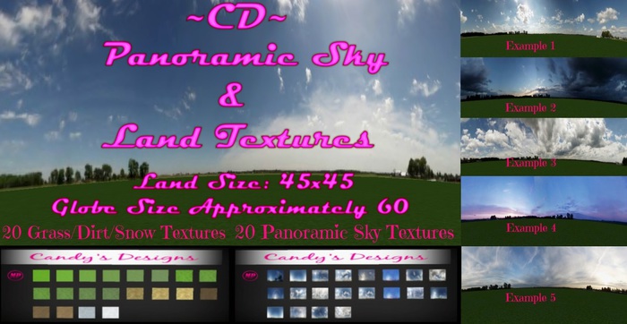 Second Life Marketplace - ~CD~ Panoramic Sky Globe & Land Island Textures