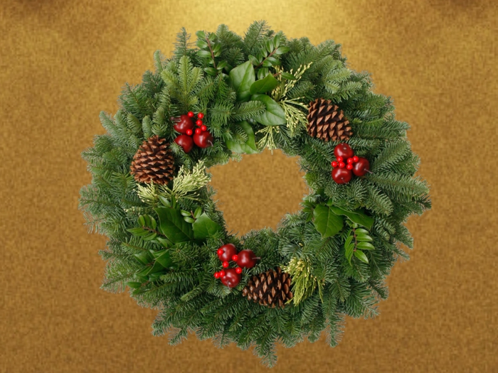 Second Life Marketplace - Christmas Wreath 3 - Evergreen with Pine ...