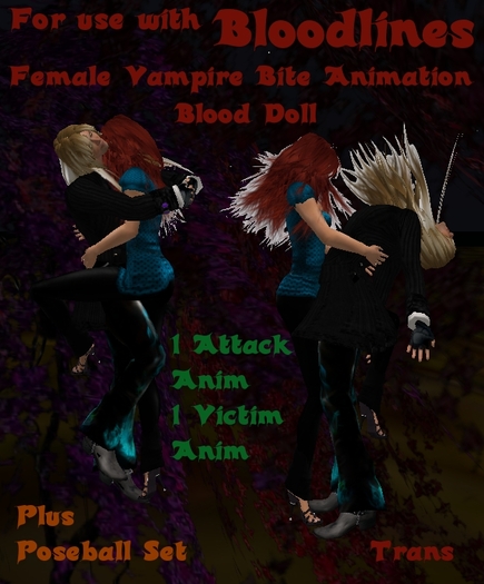 Second Life Marketplace - Bloodlines Blood Doll Female vampire bite V2 ...