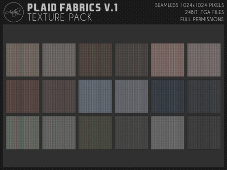 Second Life Marketplace - [AC] Seamless Plaid Fabrics V.1 Textures Pack