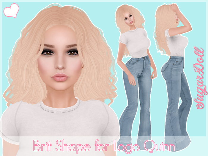 Second Life Marketplace - *~SugarDoll~* Brit Shape for Logo Quinn