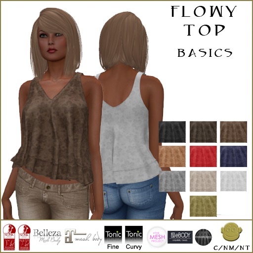 Second Life Marketplace - BM Flowy Top Basics