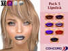 Second Life Marketplace - ::::CONCORD:::: Lipstick Style Pack 5 (wear me)