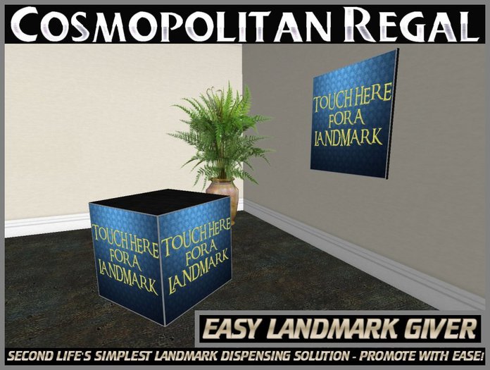 Second Life Marketplace - Easy Landmark Giver V01 - by Cosmopolitan ...