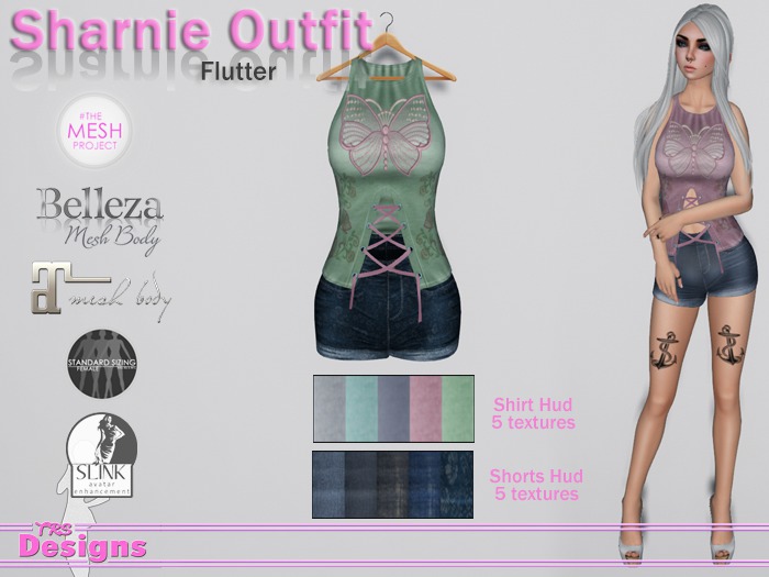 Second Life Marketplace - Sharnie Outfit With Hud Flutter