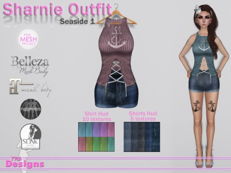 Second Life Marketplace - Sharnie Outfit With Hud Seaside 1