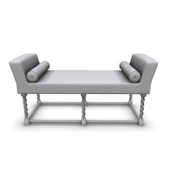 Second Life Marketplace - FULL PERM MESH Barley Twist Bench, Antique ...