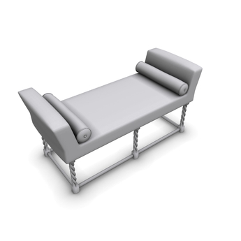 Second Life Marketplace - FULL PERM MESH Barley Twist Bench, Antique ...