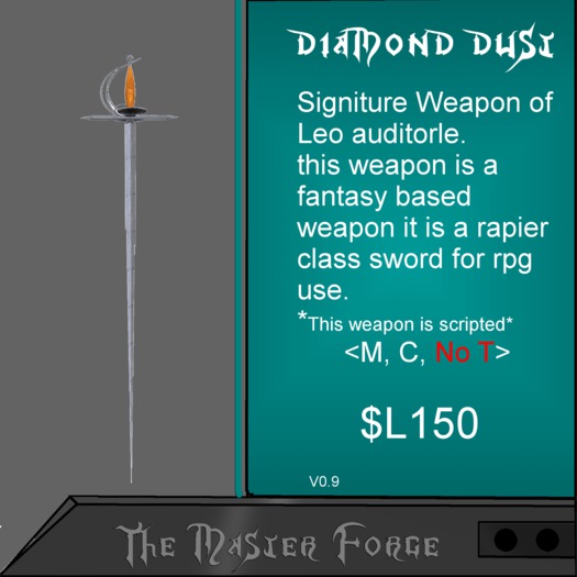 Second Life Marketplace - diamond dust rapier boxed