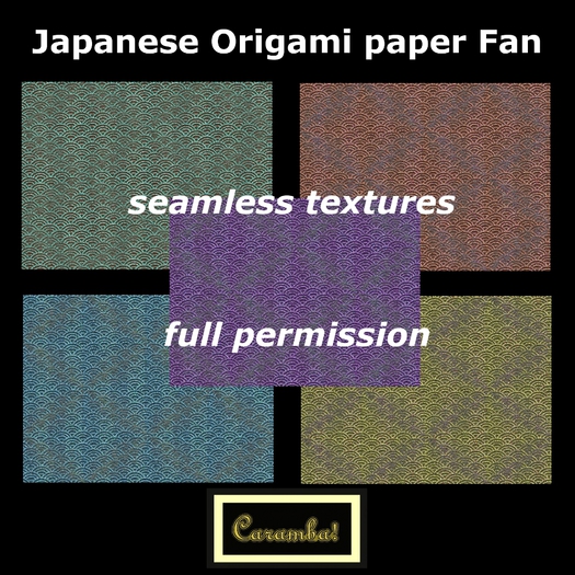 Second Life Marketplace - Japanese origami paper Fan - texture pack